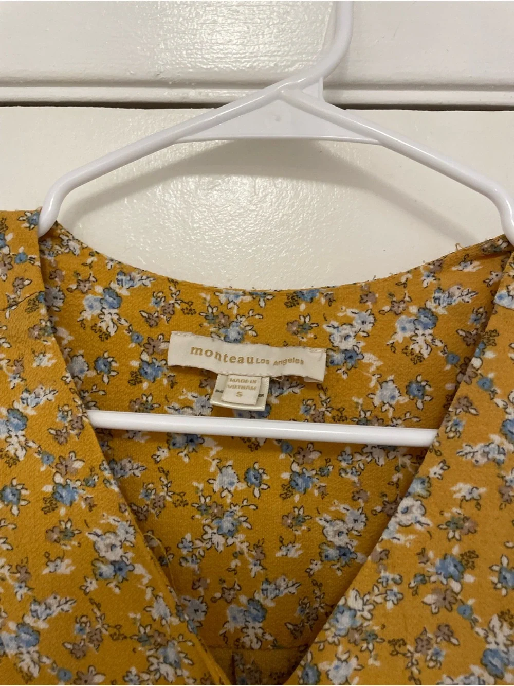 Monteau | Dresses | Monteau Mustard Yellow Floral Midi Dress | Poshmark
